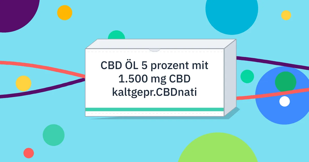 Symbolbild: Packung mit der Aufschrift CBD ÖL 5 prozent mit 1.500 mg CBD kaltgepr.CBDnati (PZN 18413843) – Verfügbarkeit und Bezug in Apotheken in Frankfurt am Main