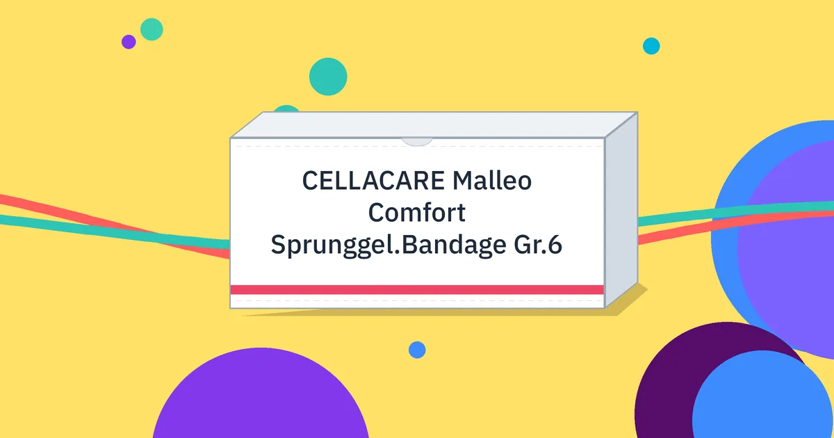 Symbolbild: Packung mit der Aufschrift CELLACARE Malleo Comfort Sprunggel.Bandage Gr.6 (PZN 20550027) – Verfügbarkeit und Bezug in Apotheken in Frankfurt am Main