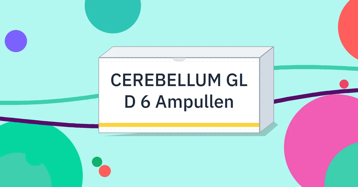 Symbolbild: Packung mit der Aufschrift CEREBELLUM GL D 6 Ampullen (PZN 03359747) – Verfügbarkeit und Bezug in Apotheken in Frankfurt am Main