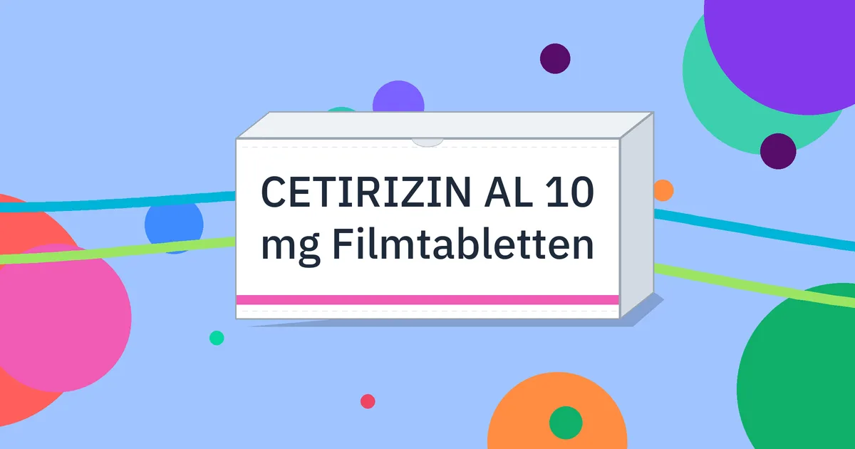 Symbolbild: Packung mit der Aufschrift CETIRIZIN AL 10 mg Filmtabletten (PZN 02406611) – Verfügbarkeit und Bezug in Apotheken in Frankfurt am Main