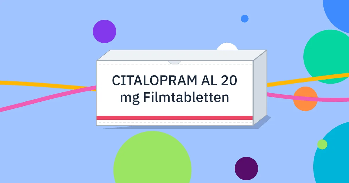 Symbolbild: Packung mit der Aufschrift CITALOPRAM AL 20 mg Filmtabletten (PZN 00419779) – Verfügbarkeit und Bezug in Apotheken in Frankfurt am Main