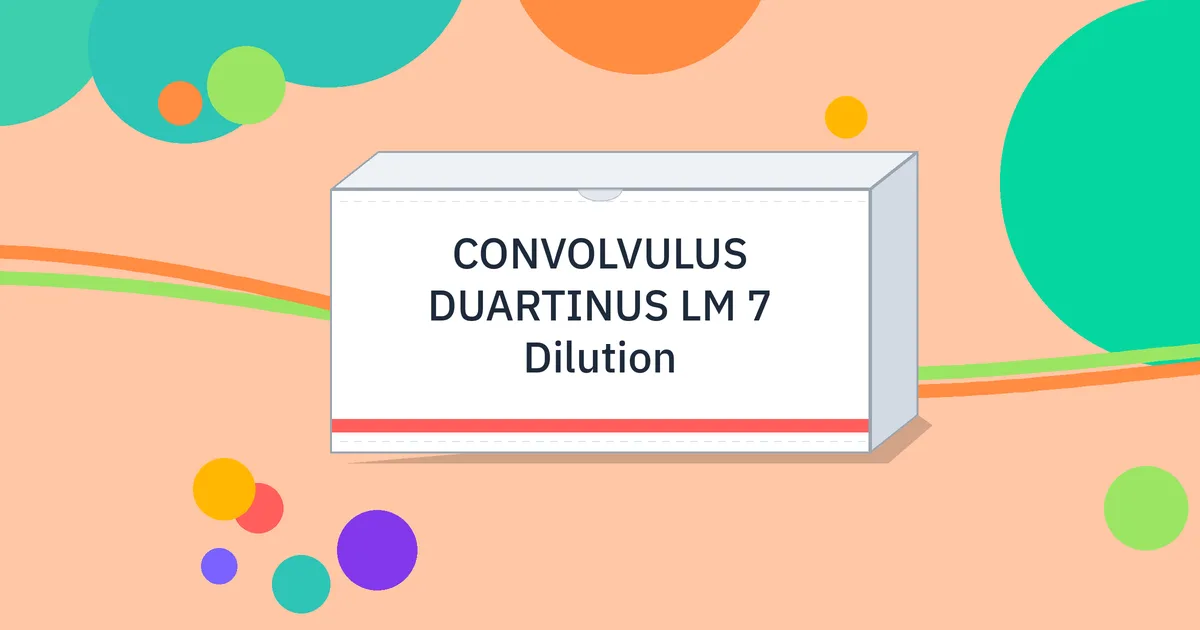 Symbolbild: Packung mit der Aufschrift CONVOLVULUS DUARTINUS LM 7 Dilution (PZN 13450578) – Verfügbarkeit und Bezug in Apotheken in Frankfurt am Main