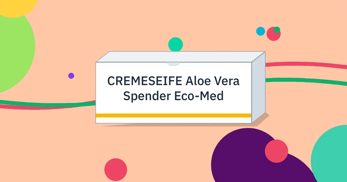 Symbolbild: Packung mit der Aufschrift CREMESEIFE Aloe Vera Spender Eco-Med (PZN 20327252) – Verfügbarkeit und Bezug in Apotheken in Frankfurt am Main