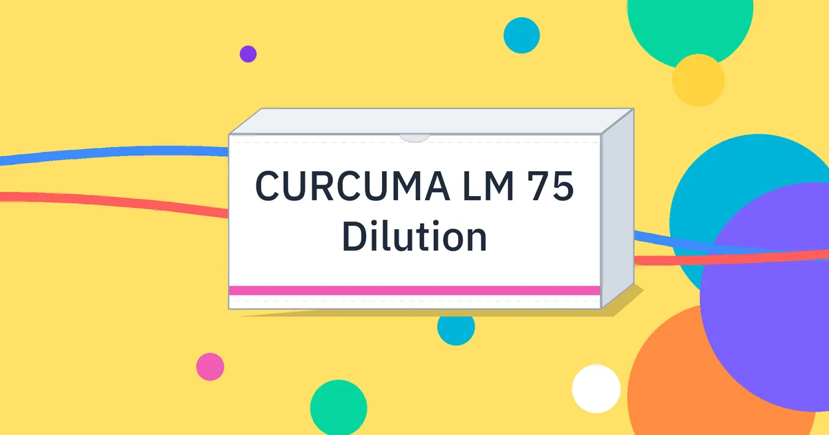Symbolbild: Packung mit der Aufschrift CURCUMA LM 75 Dilution (PZN 12840231) – Verfügbarkeit und Bezug in Apotheken in Frankfurt am Main