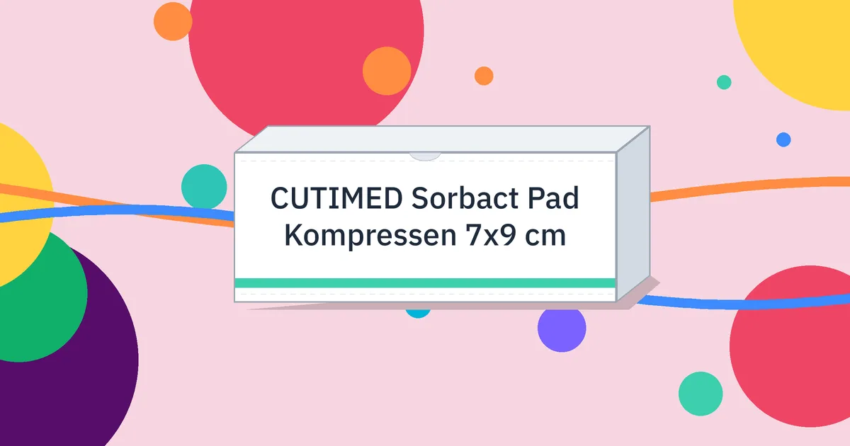 Symbolbild: Packung mit der Aufschrift CUTIMED Sorbact Pad Kompressen 7x9 cm (PZN 20114088) – Verfügbarkeit und Bezug in Apotheken in Frankfurt am Main