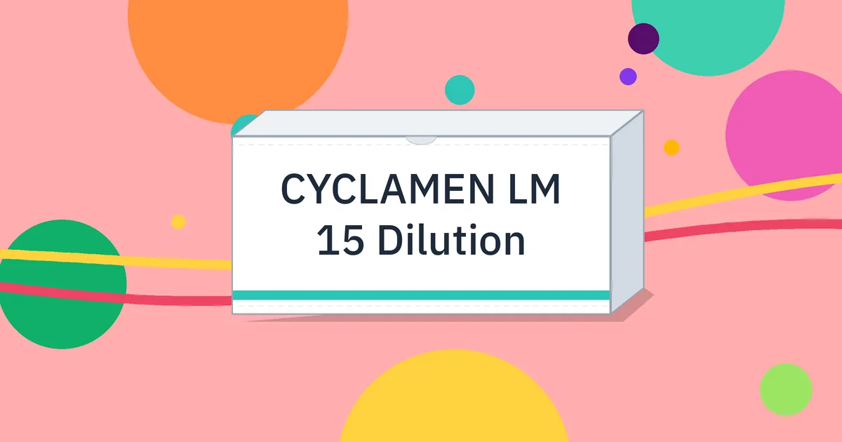 Symbolbild: Packung mit der Aufschrift CYCLAMEN LM 15 Dilution (PZN 12840455) – Verfügbarkeit und Bezug in Apotheken in Frankfurt am Main