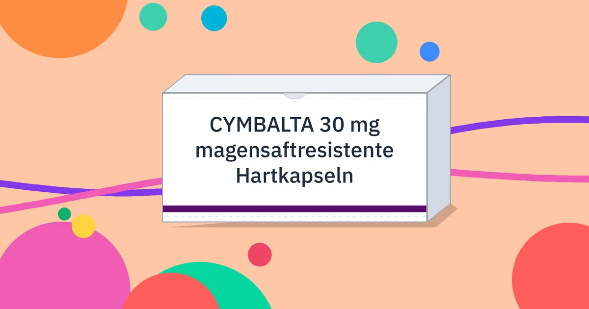 Symbolbild: Packung mit der Aufschrift CYMBALTA 30 mg magensaftresistente Hartkapseln (PZN 01097007) – Verfügbarkeit und Bezug in Apotheken in Frankfurt am Main