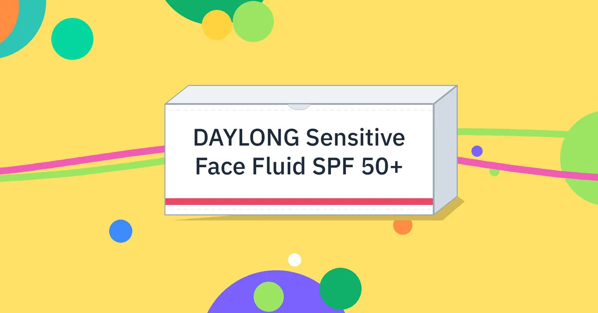 Symbolbild: Packung mit der Aufschrift DAYLONG Sensitive Face Fluid SPF 50+ (PZN 20007955) – Verfügbarkeit und Bezug in Apotheken in Frankfurt am Main