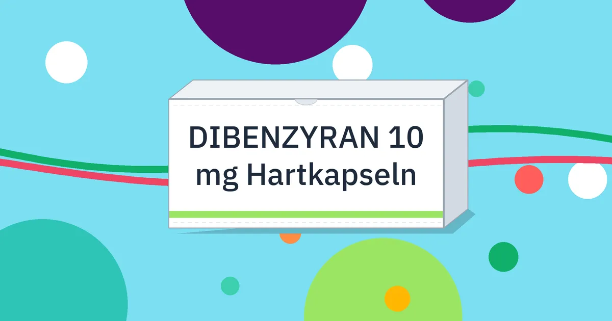 Symbolbild: Packung mit der Aufschrift DIBENZYRAN 10 mg Hartkapseln (PZN 08466608) – Verfügbarkeit und Bezug in Apotheken in Frankfurt am Main