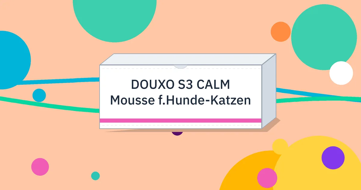 Symbolbild: Packung mit der Aufschrift DOUXO S3 CALM Mousse f.Hunde-Katzen (PZN 17826218) – Verfügbarkeit und Bezug in Apotheken in Frankfurt am Main