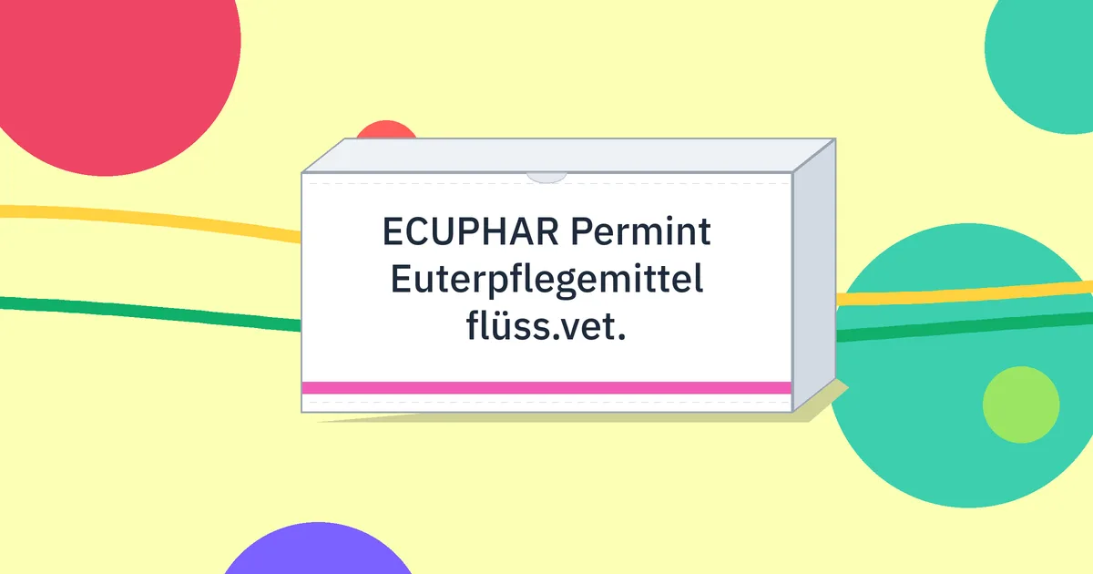 Symbolbild: Packung mit der Aufschrift ECUPHAR Permint Euterpflegemittel flüss.vet. (PZN 20691791) – Verfügbarkeit und Bezug in Apotheken in Frankfurt am Main