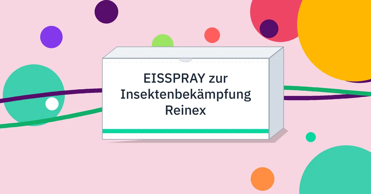 Symbolbild: Packung mit der Aufschrift EISSPRAY zur Insektenbekämpfung Reinex (PZN 19960889) – Verfügbarkeit und Bezug in Apotheken in Frankfurt am Main