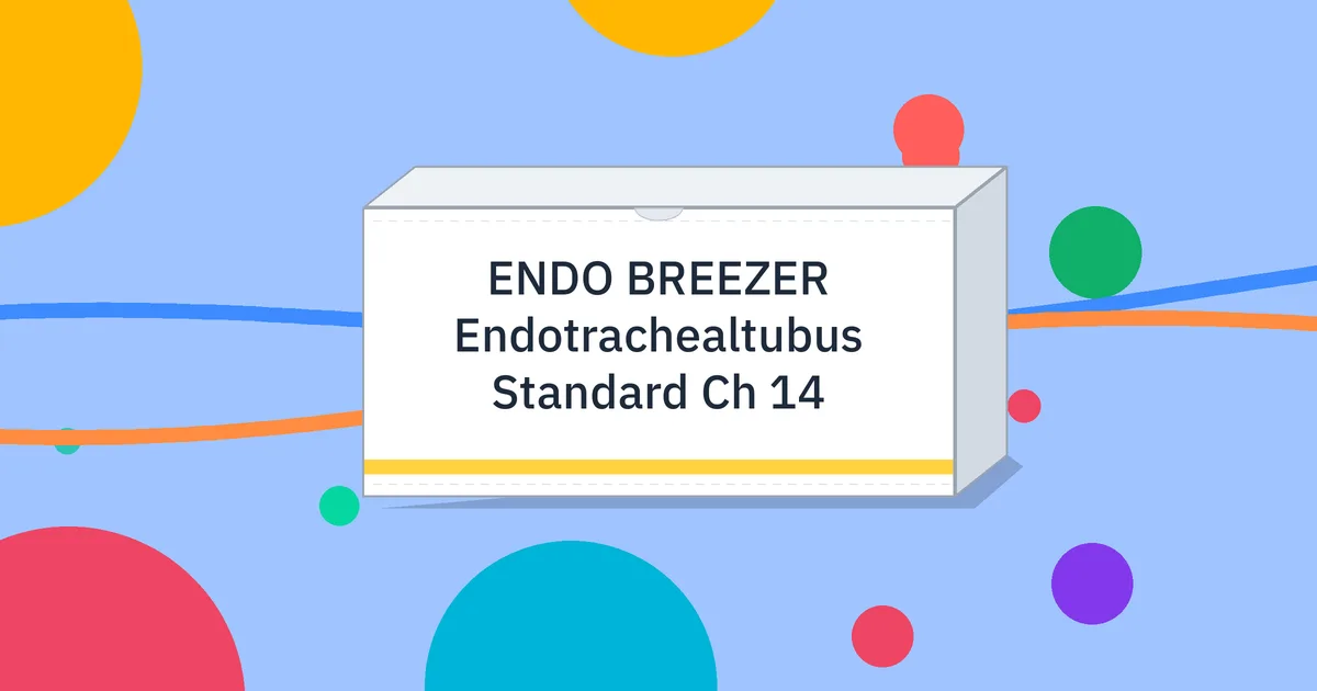 Symbolbild: Packung mit der Aufschrift ENDO BREEZER Endotrachealtubus Standard Ch 14 (PZN 16783642) – Verfügbarkeit und Bezug in Apotheken in Frankfurt am Main