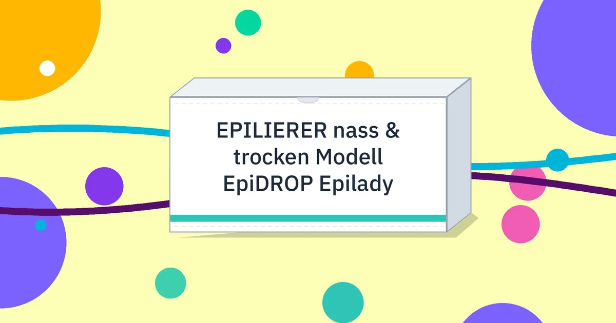 Symbolbild: Packung mit der Aufschrift EPILIERER nass & trocken Modell EpiDROP Epilady (PZN 13577534) – Verfügbarkeit und Bezug in Apotheken in Frankfurt am Main
