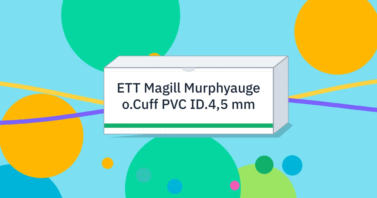 Symbolbild: Packung mit der Aufschrift ETT Magill Murphyauge o.Cuff PVC ID.4,5 mm (PZN 19120563) – Verfügbarkeit und Bezug in Apotheken in Frankfurt am Main