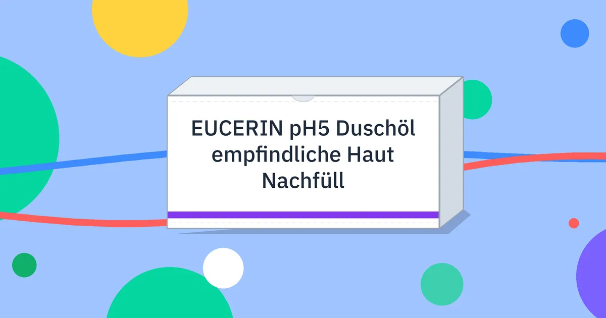 Symbolbild: Packung mit der Aufschrift EUCERIN pH5 Duschöl empfindliche Haut Nachfüll (PZN 13889038) – Verfügbarkeit und Bezug in Apotheken in Frankfurt am Main
