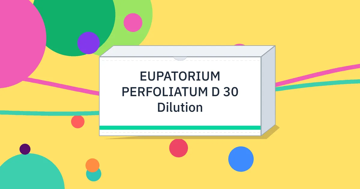 Symbolbild: Packung mit der Aufschrift EUPATORIUM PERFOLIATUM D 30 Dilution (PZN 04216731) – Verfügbarkeit und Bezug in Apotheken in Frankfurt am Main
