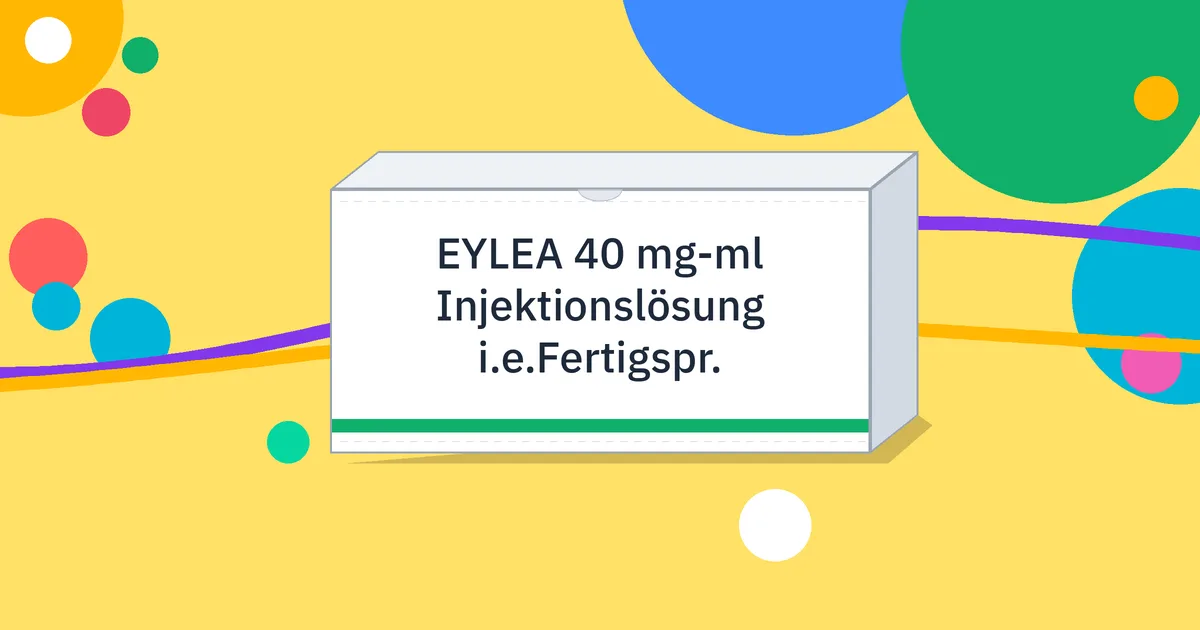 Symbolbild: Packung mit der Aufschrift EYLEA 40 mg-ml Injektionslösung i.e.Fertigspr. (PZN 16813018) – Verfügbarkeit und Bezug in Apotheken in Frankfurt am Main