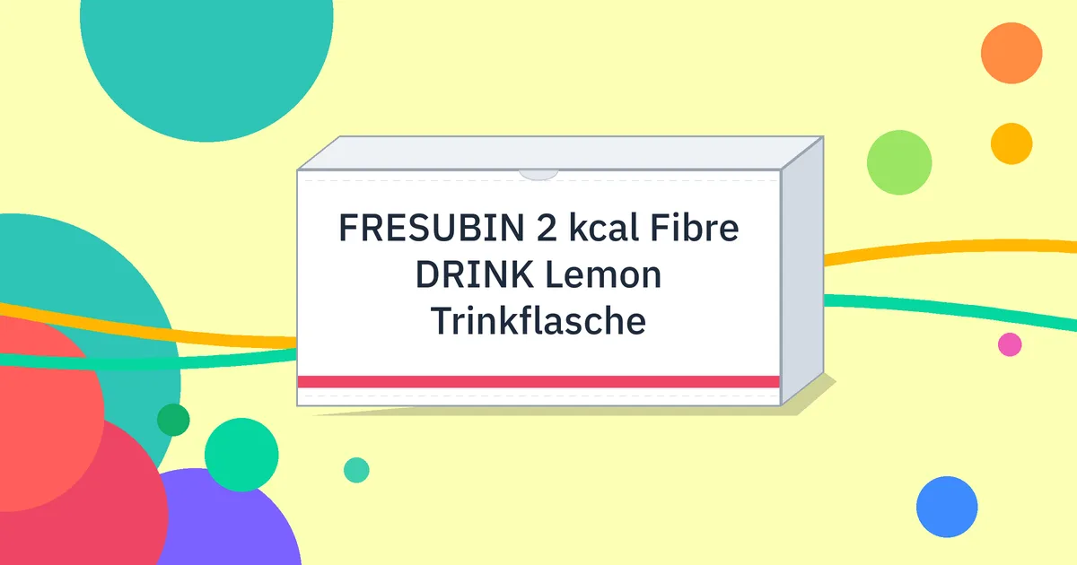 Symbolbild: Packung mit der Aufschrift FRESUBIN 2 kcal Fibre DRINK Lemon Trinkflasche (PZN 19750815) – Verfügbarkeit und Bezug in Apotheken in Frankfurt am Main