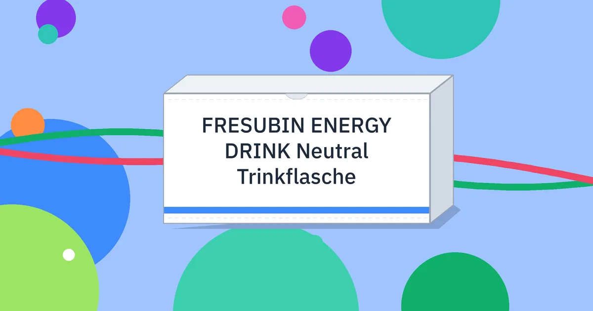 Symbolbild: Packung mit der Aufschrift FRESUBIN ENERGY DRINK Neutral Trinkflasche (PZN 14360021) – Verfügbarkeit und Bezug in Apotheken in Frankfurt am Main