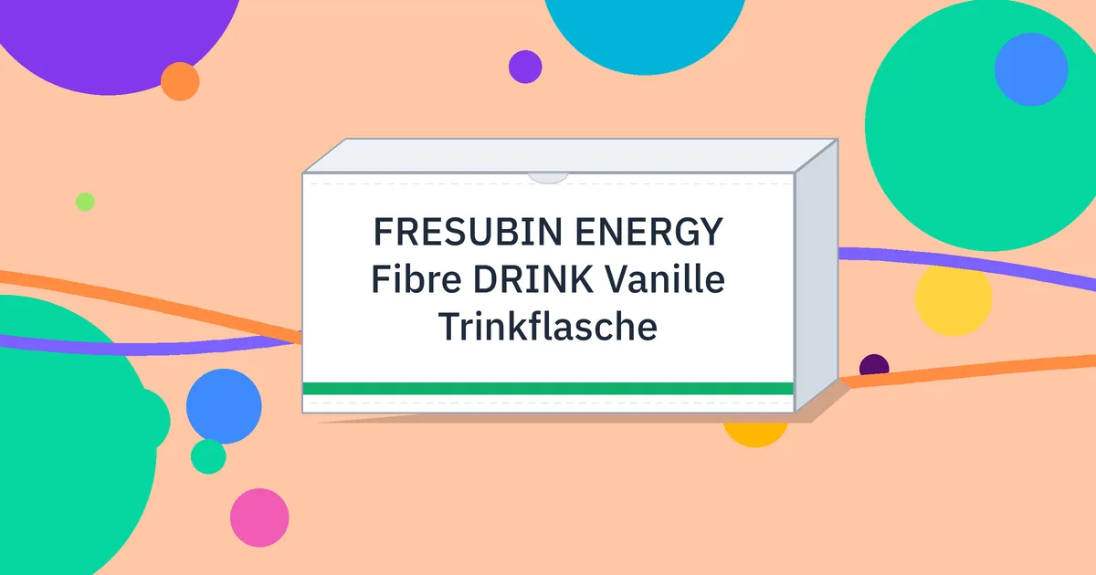 Symbolbild: Packung mit der Aufschrift FRESUBIN ENERGY Fibre DRINK Vanille Trinkflasche (PZN 00951149) – Verfügbarkeit und Bezug in Apotheken in Frankfurt am Main