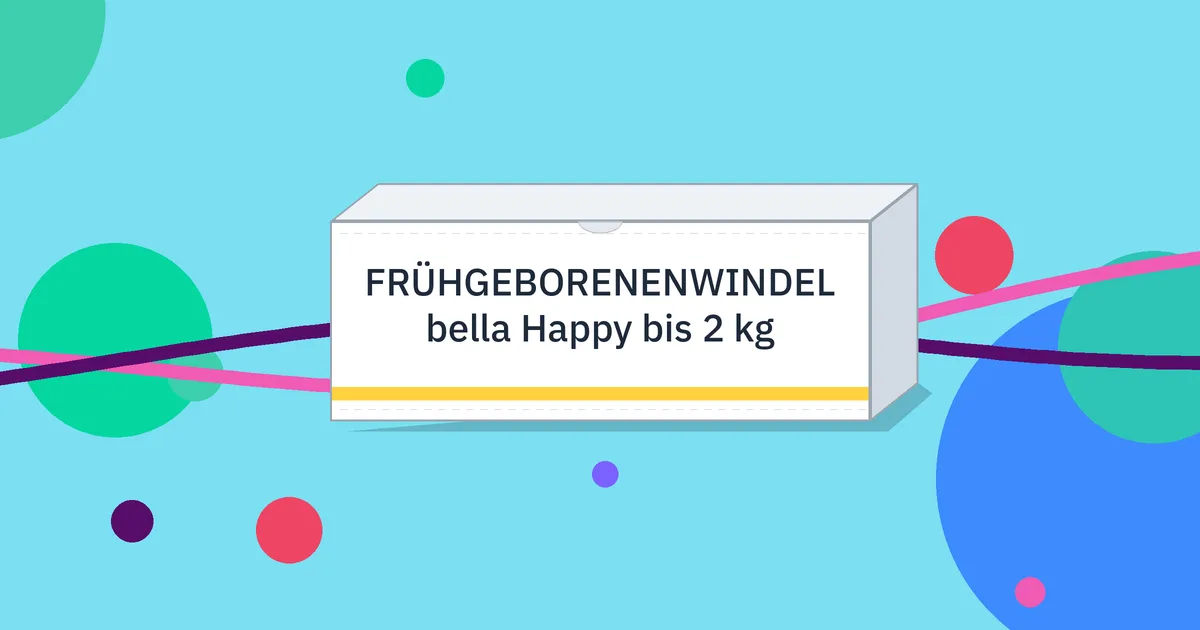 Symbolbild: Packung mit der Aufschrift FRÜHGEBORENENWINDEL bella Happy bis 2 kg (PZN 15255177) – Verfügbarkeit und Bezug in Apotheken in Frankfurt am Main