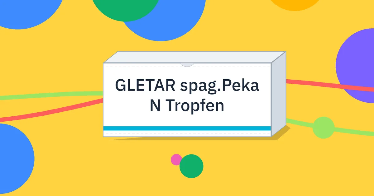 Symbolbild: Packung mit der Aufschrift GLETAR spag.Peka N Tropfen (PZN 03796293) – Verfügbarkeit und Bezug in Apotheken in Frankfurt am Main