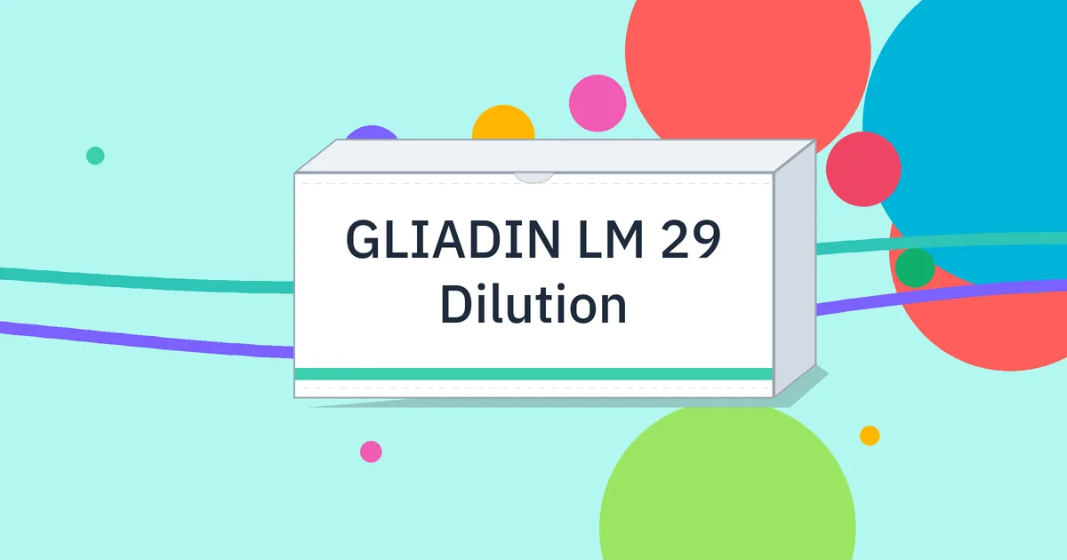 Symbolbild: Packung mit der Aufschrift GLIADIN LM 29 Dilution (PZN 13544405) – Verfügbarkeit und Bezug in Apotheken in Frankfurt am Main