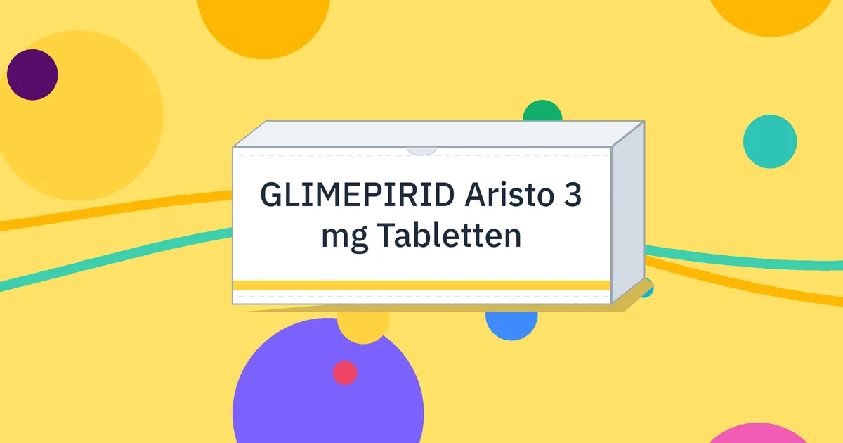 Symbolbild: Packung mit der Aufschrift GLIMEPIRID Aristo 3 mg Tabletten (PZN 07052164) – Verfügbarkeit und Bezug in Apotheken in Frankfurt am Main