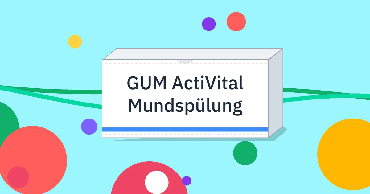 Symbolbild: Packung mit der Aufschrift GUM ActiVital Mundspülung (PZN 11871695) – Verfügbarkeit und Bezug in Apotheken in Frankfurt am Main
