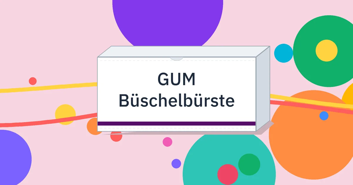 Symbolbild: Packung mit der Aufschrift GUM Büschelbürste (PZN 04549970) – Verfügbarkeit und Bezug in Apotheken in Frankfurt am Main