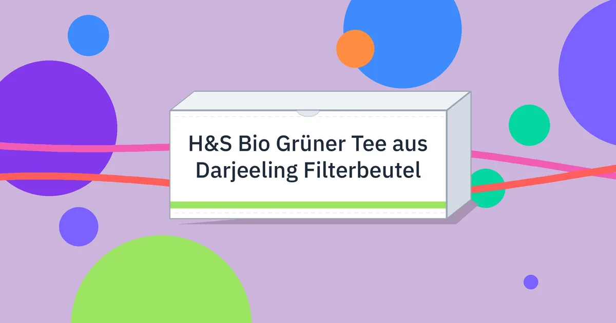 Symbolbild: Packung mit der Aufschrift H&S Bio Grüner Tee aus Darjeeling Filterbeutel (PZN 17442512) – Verfügbarkeit und Bezug in Apotheken in Frankfurt am Main