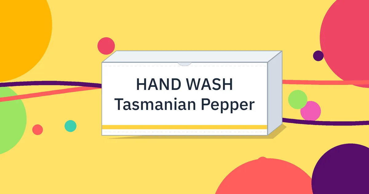 Symbolbild: Packung mit der Aufschrift HAND WASH Tasmanian Pepper (PZN 17886953) – Verfügbarkeit und Bezug in Apotheken in Frankfurt am Main