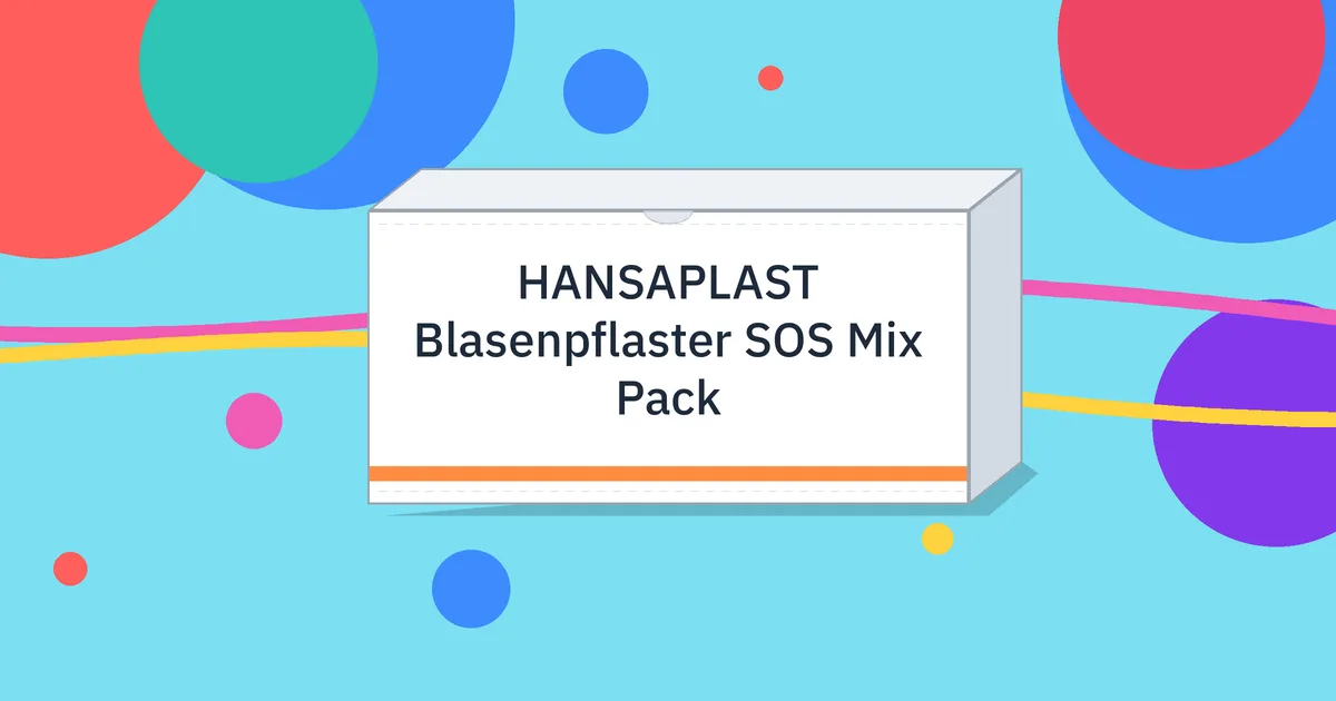 Symbolbild: Packung mit der Aufschrift HANSAPLAST Blasenpflaster SOS Mix Pack (PZN 12421563) – Verfügbarkeit und Bezug in Apotheken in Frankfurt am Main
