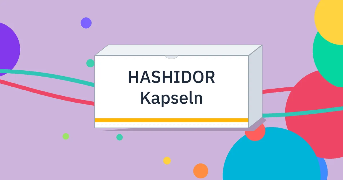 Symbolbild: Packung mit der Aufschrift HASHIDOR Kapseln (PZN 18502274) – Verfügbarkeit und Bezug in Apotheken in Frankfurt am Main