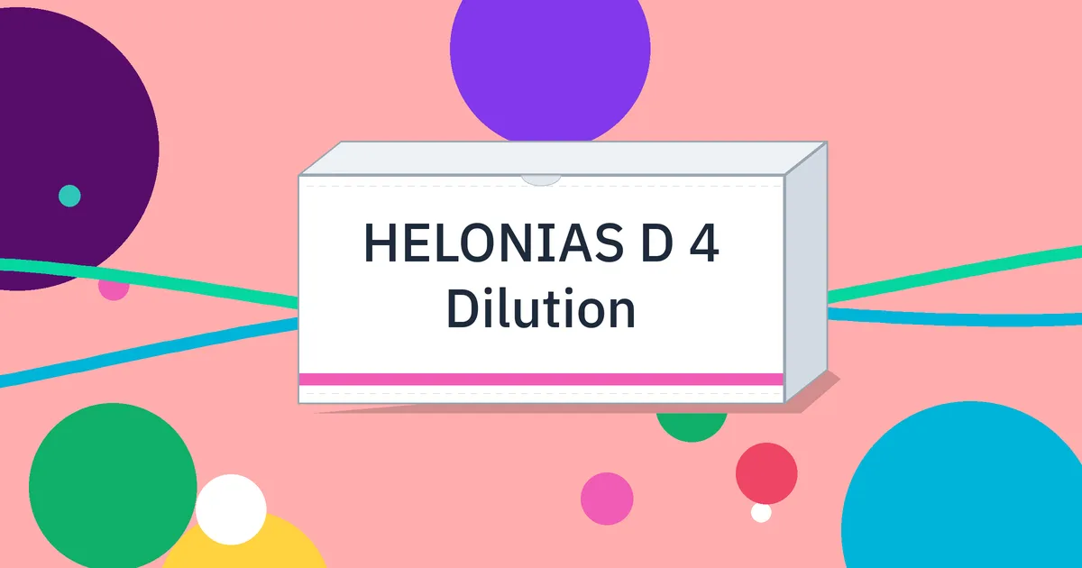 Symbolbild: Packung mit der Aufschrift HELONIAS D 4 Dilution (PZN 00465986) – Verfügbarkeit und Bezug in Apotheken in Frankfurt am Main