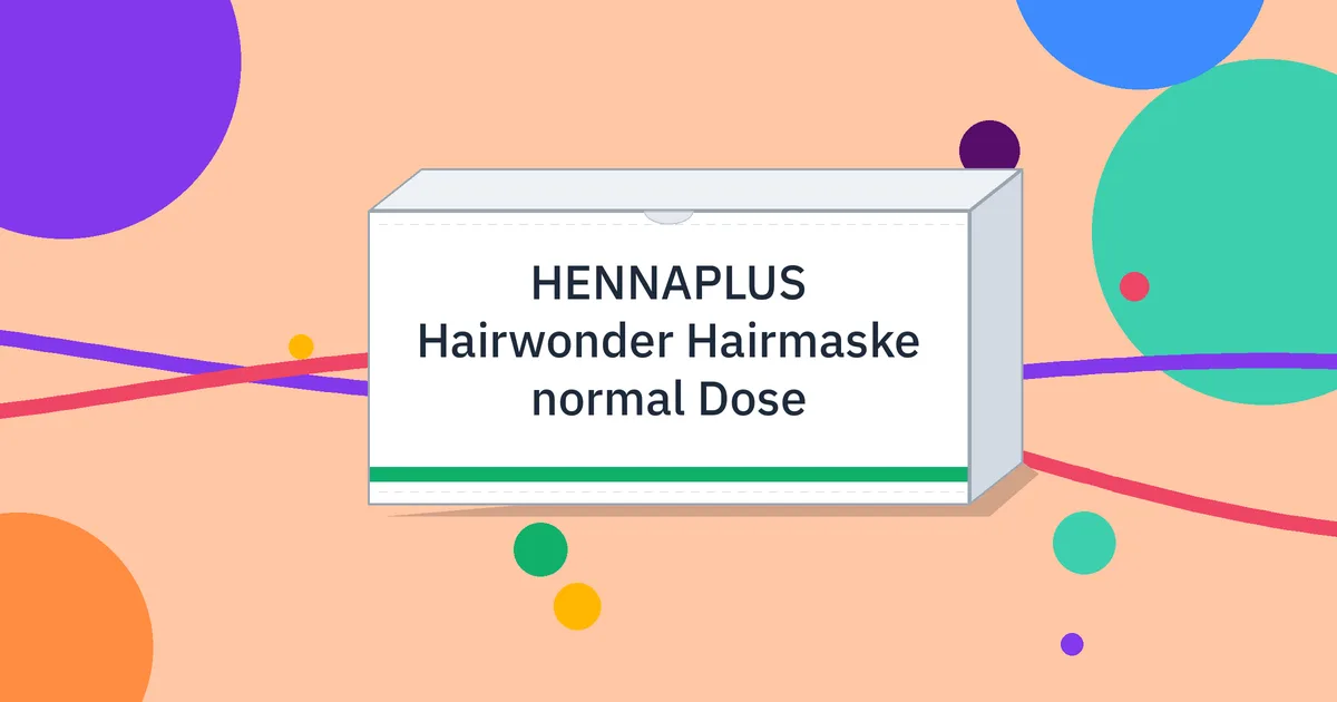 Symbolbild: Packung mit der Aufschrift HENNAPLUS Hairwonder Hairmaske normal Dose (PZN 00274944) – Verfügbarkeit und Bezug in Apotheken in Frankfurt am Main
