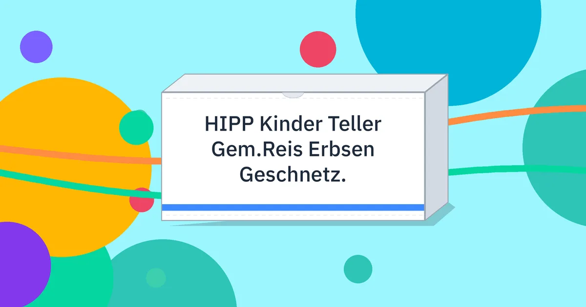 Symbolbild: Packung mit der Aufschrift HIPP Kinder Teller Gem.Reis Erbsen Geschnetz. (PZN 08405096) – Verfügbarkeit und Bezug in Apotheken in Frankfurt am Main