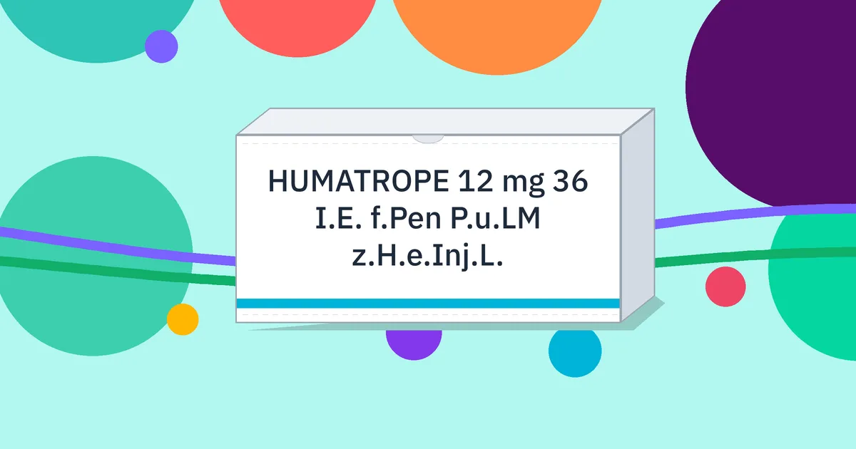 Symbolbild: Packung mit der Aufschrift HUMATROPE 12 mg 36 I.E. f.Pen P.u.LM z.H.e.Inj.L. (PZN 04208252) – Verfügbarkeit und Bezug in Apotheken in Frankfurt am Main