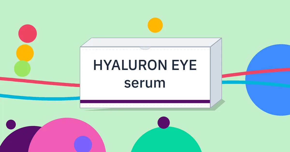 Symbolbild: Packung mit der Aufschrift HYALURON EYE serum (PZN 18179778) – Verfügbarkeit und Bezug in Apotheken in Frankfurt am Main