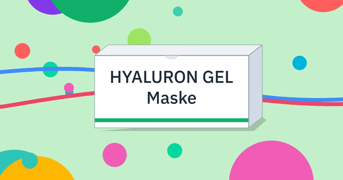 Symbolbild: Packung mit der Aufschrift HYALURON GEL Maske (PZN 16609370) – Verfügbarkeit und Bezug in Apotheken in Frankfurt am Main