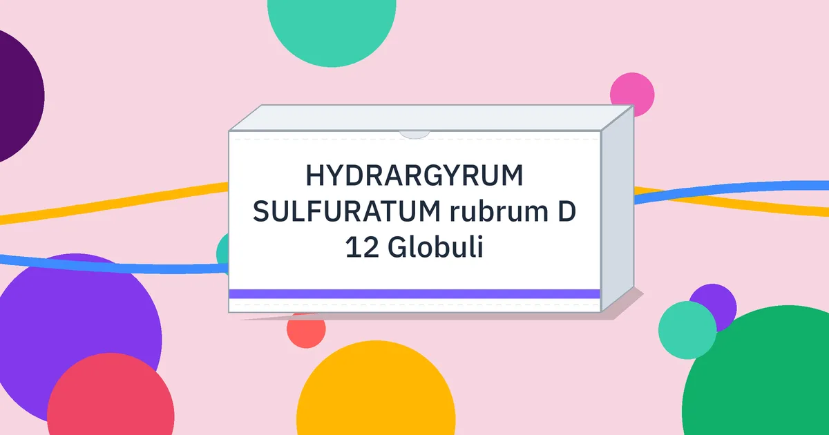 Symbolbild: Packung mit der Aufschrift HYDRARGYRUM SULFURATUM rubrum D 12 Globuli (PZN 14052727) – Verfügbarkeit und Bezug in Apotheken in Frankfurt am Main
