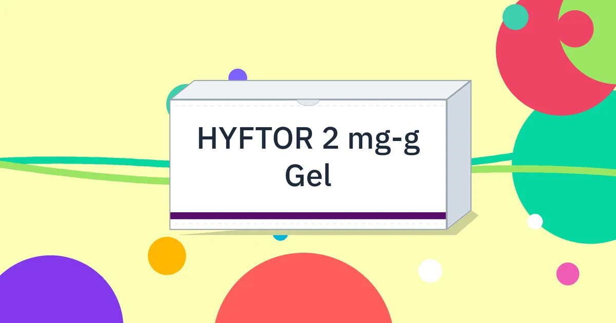 Symbolbild: Packung mit der Aufschrift HYFTOR 2 mg-g Gel (PZN 18805721) – Verfügbarkeit und Bezug in Apotheken in Frankfurt am Main