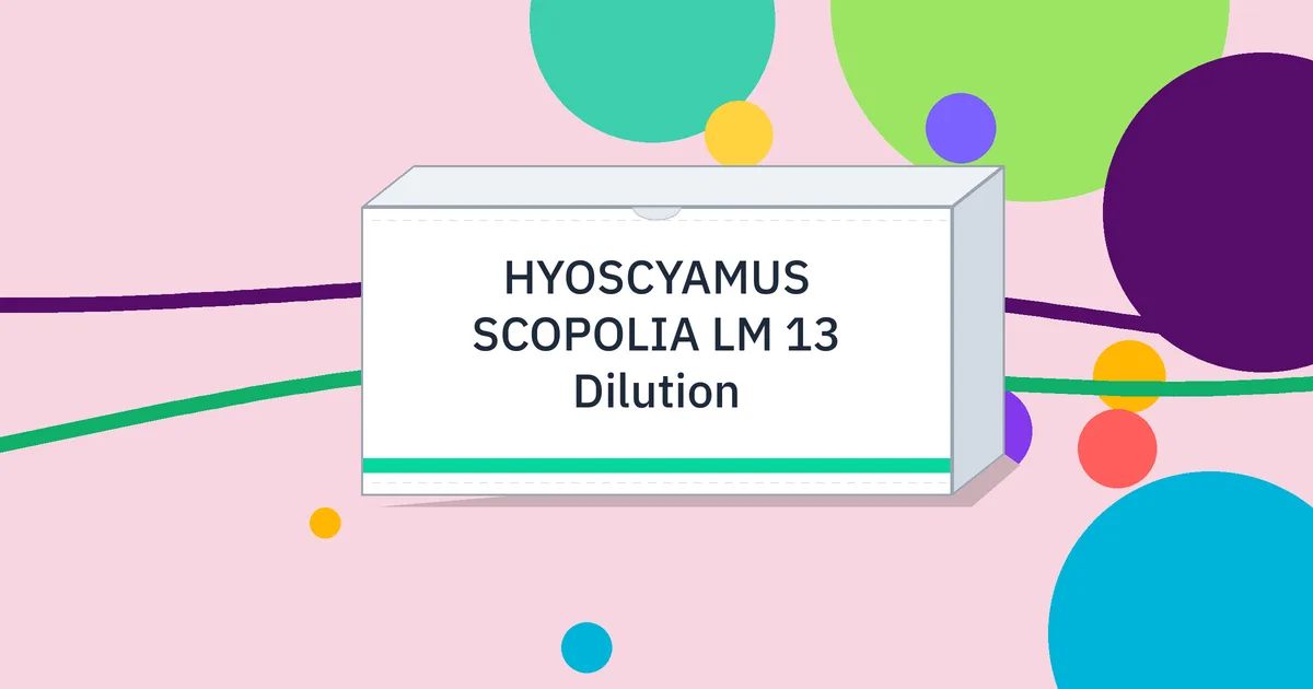 Symbolbild: Packung mit der Aufschrift HYOSCYAMUS SCOPOLIA LM 13 Dilution (PZN 13557709) – Verfügbarkeit und Bezug in Apotheken in Frankfurt am Main