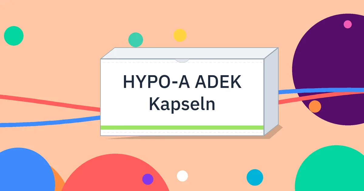 Symbolbild: Packung mit der Aufschrift HYPO-A ADEK Kapseln (PZN 04192350) – Verfügbarkeit und Bezug in Apotheken in Frankfurt am Main