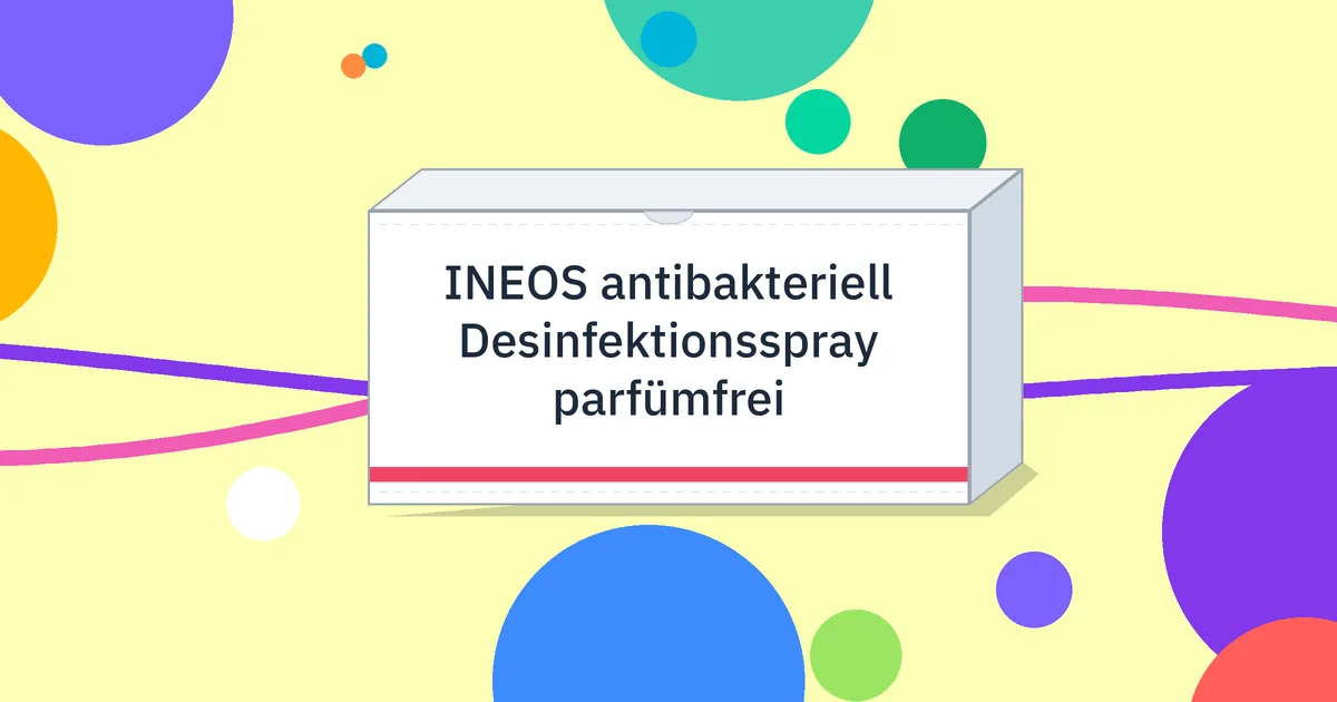 Symbolbild: Packung mit der Aufschrift INEOS antibakteriell Desinfektionsspray parfümfrei (PZN 18795081) – Verfügbarkeit und Bezug in Apotheken in Frankfurt am Main