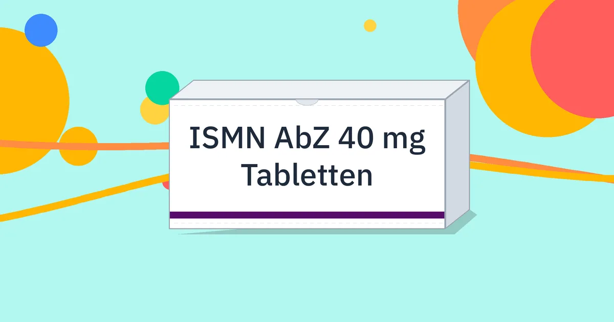 Symbolbild: Packung mit der Aufschrift ISMN AbZ 40 mg Tabletten (PZN 08494148) – Verfügbarkeit und Bezug in Apotheken in Frankfurt am Main
