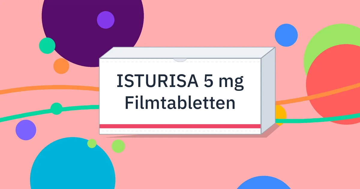 Symbolbild: Packung mit der Aufschrift ISTURISA 5 mg Filmtabletten (PZN 15566291) – Verfügbarkeit und Bezug in Apotheken in Frankfurt am Main
