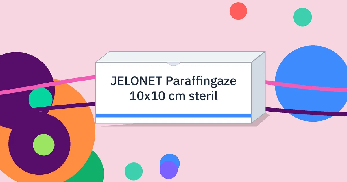 Symbolbild: Packung mit der Aufschrift JELONET Paraffingaze 10x10 cm steril (PZN 19756054) – Verfügbarkeit und Bezug in Apotheken in Frankfurt am Main