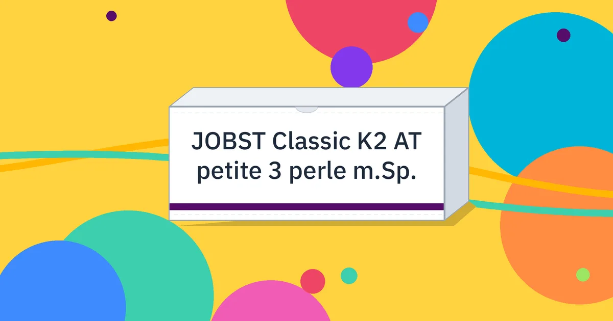 Symbolbild: Packung mit der Aufschrift JOBST Classic K2 AT petite 3 perle m.Sp. (PZN 10728702) – Verfügbarkeit und Bezug in Apotheken in Frankfurt am Main